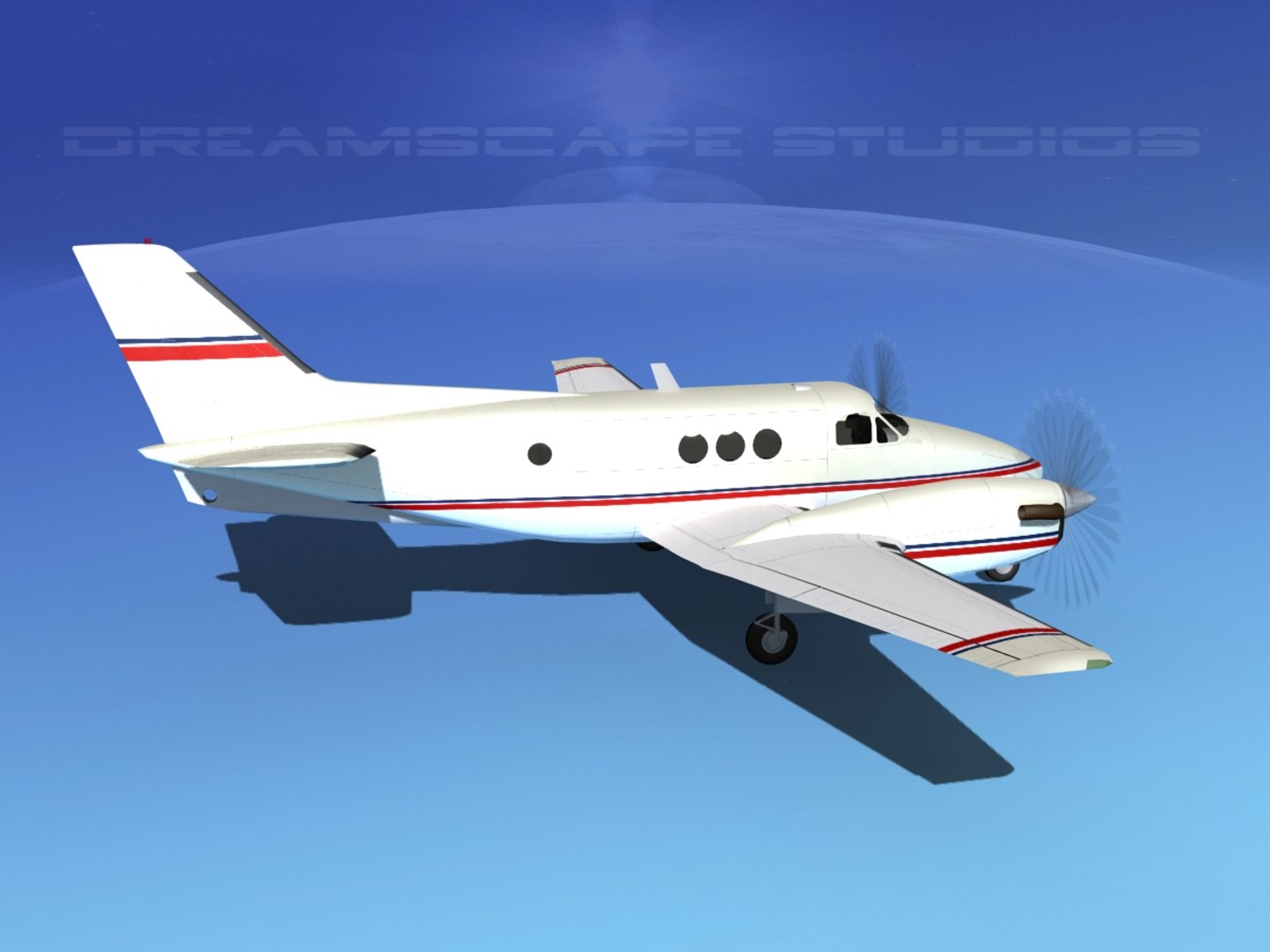 3d Propellers Beechcraft C100 King Air Model
