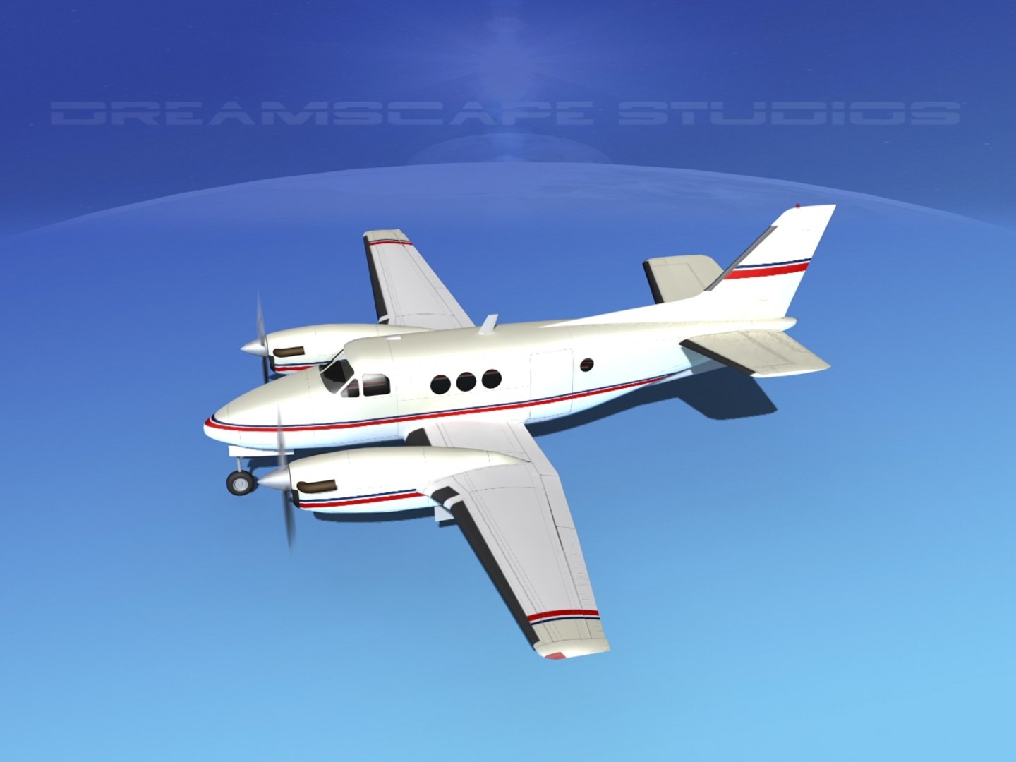 3d Propellers Beechcraft C100 King Air Model