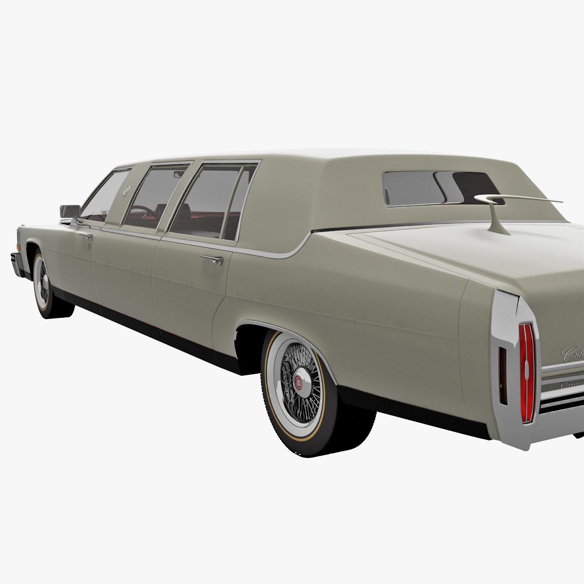 cadillac fleetwood limousine 3d model