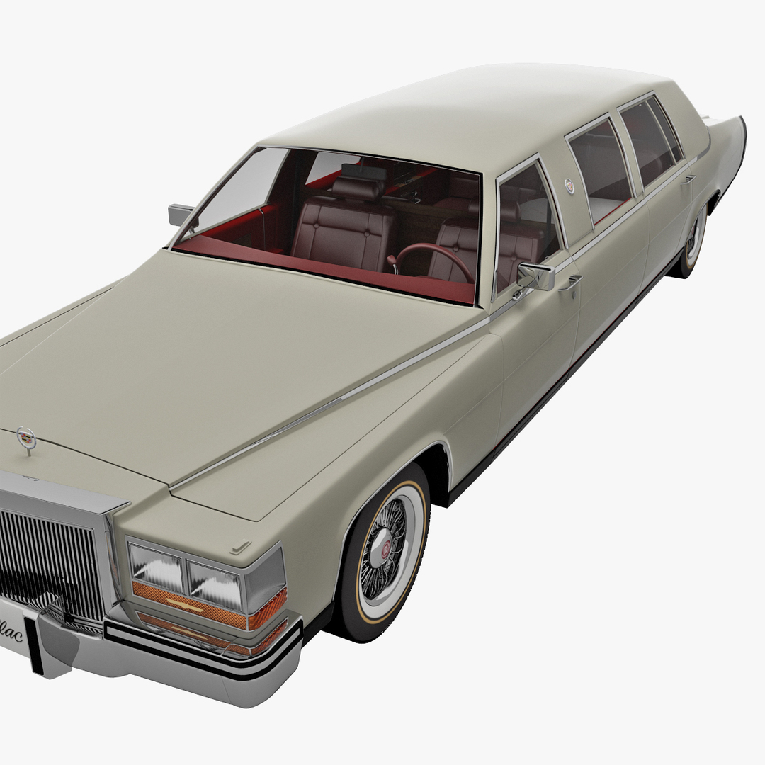 cadillac fleetwood limousine 3d model