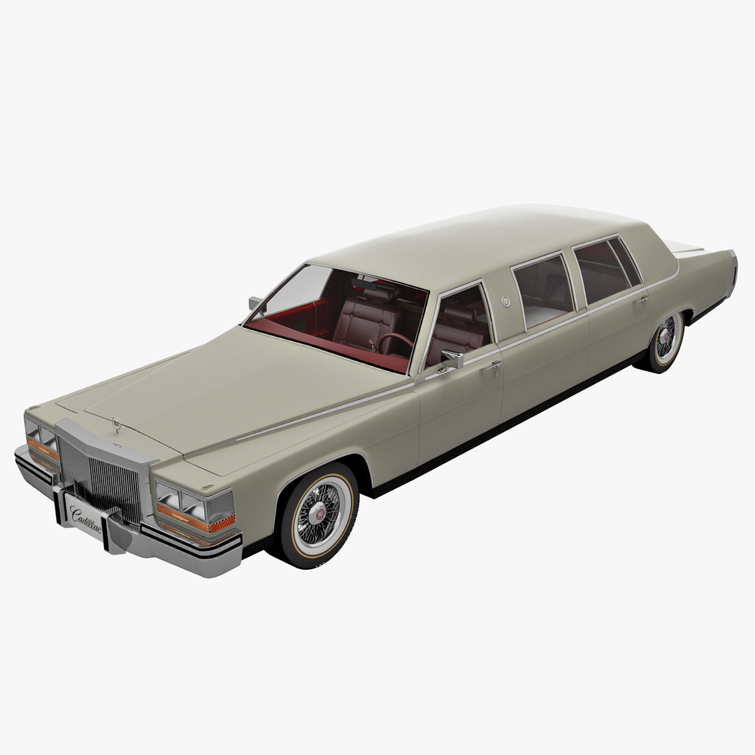 cadillac fleetwood limousine 3d model