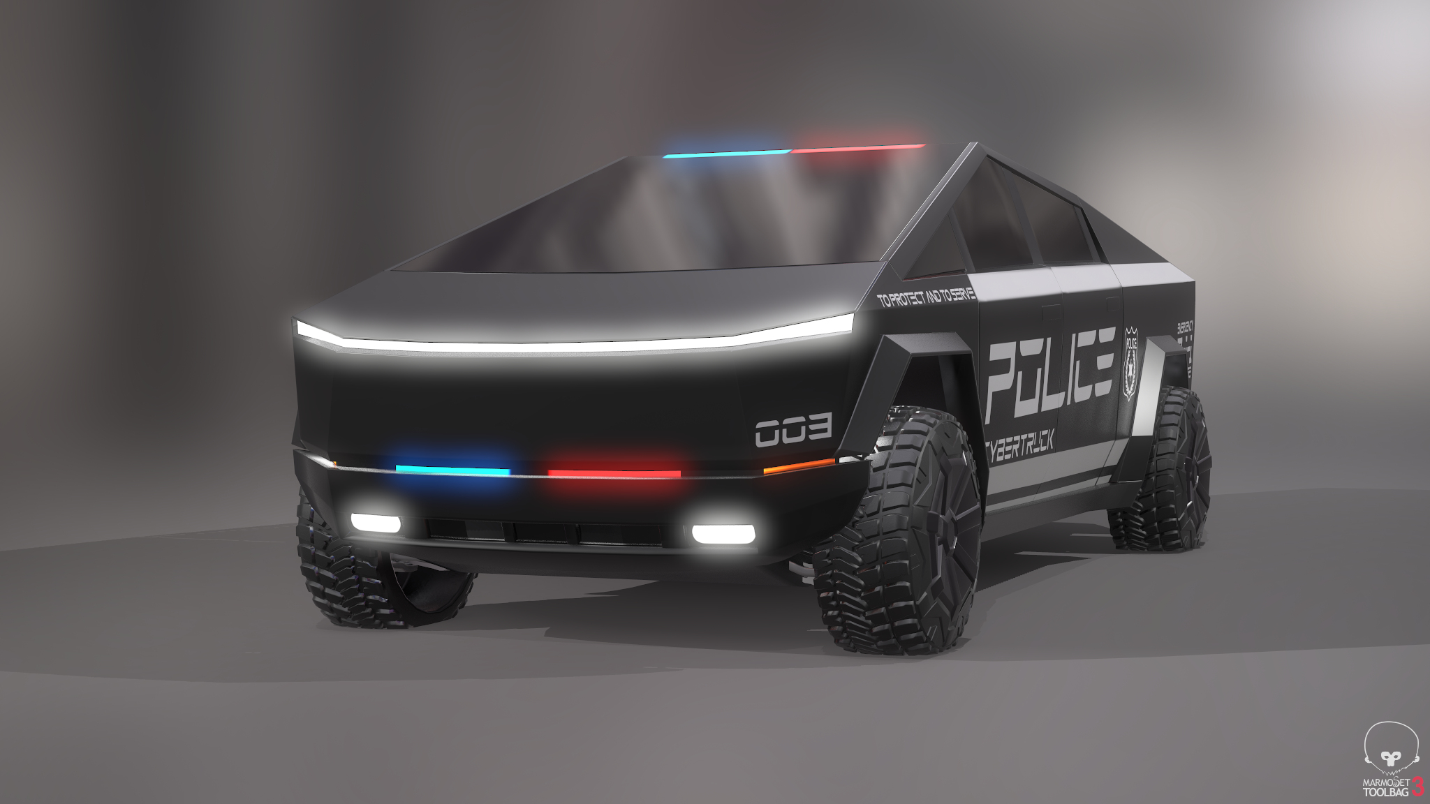 Tesla Cybertruck Police Pack 5 자산 3D 모델 - TurboSquid 1565236