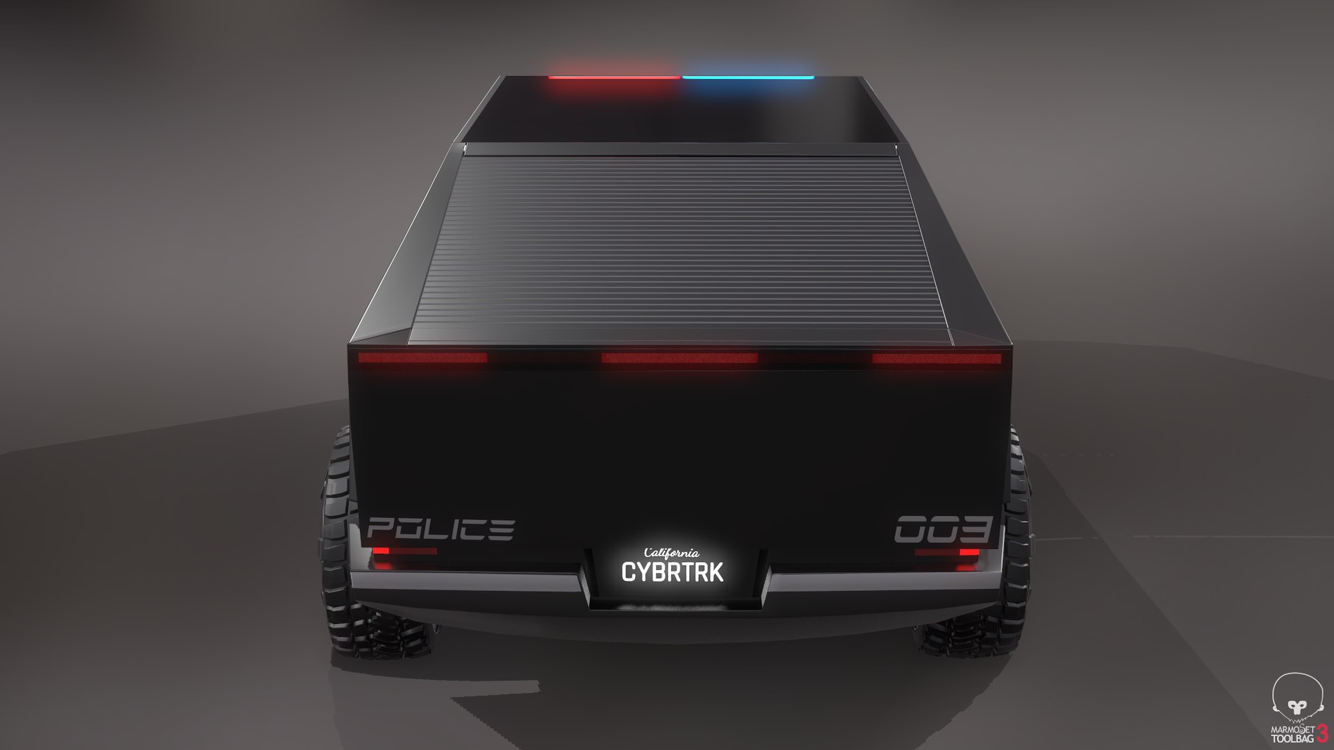 Cybertruck Police Car Model - TurboSquid 1565236