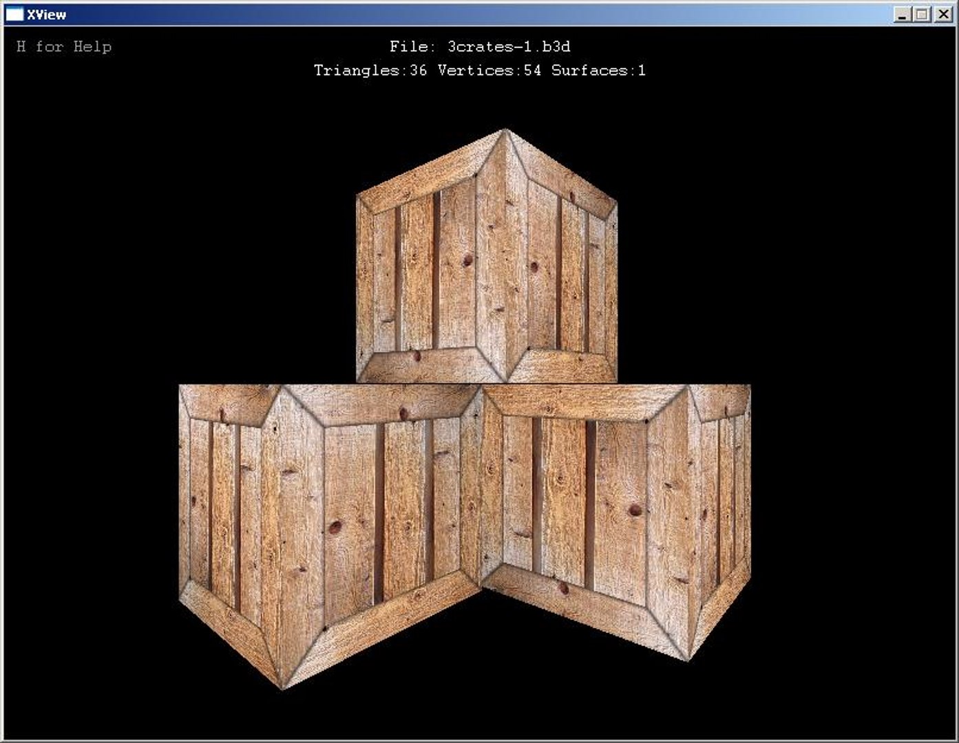 Free 3 Crates 3d Model