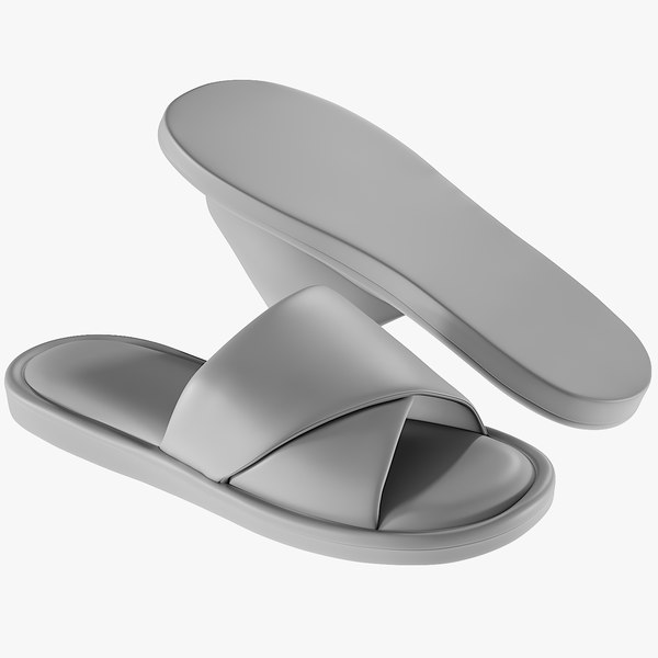 Realistic men s slippers 3D model - TurboSquid 1562726