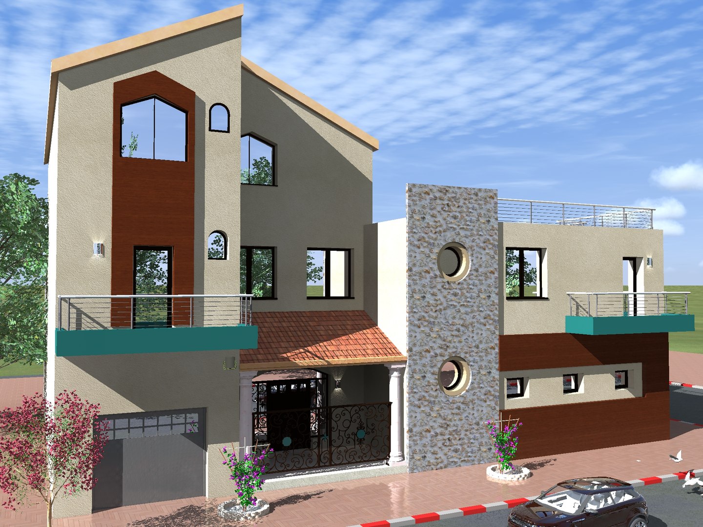 Villa Model - TurboSquid 1303515