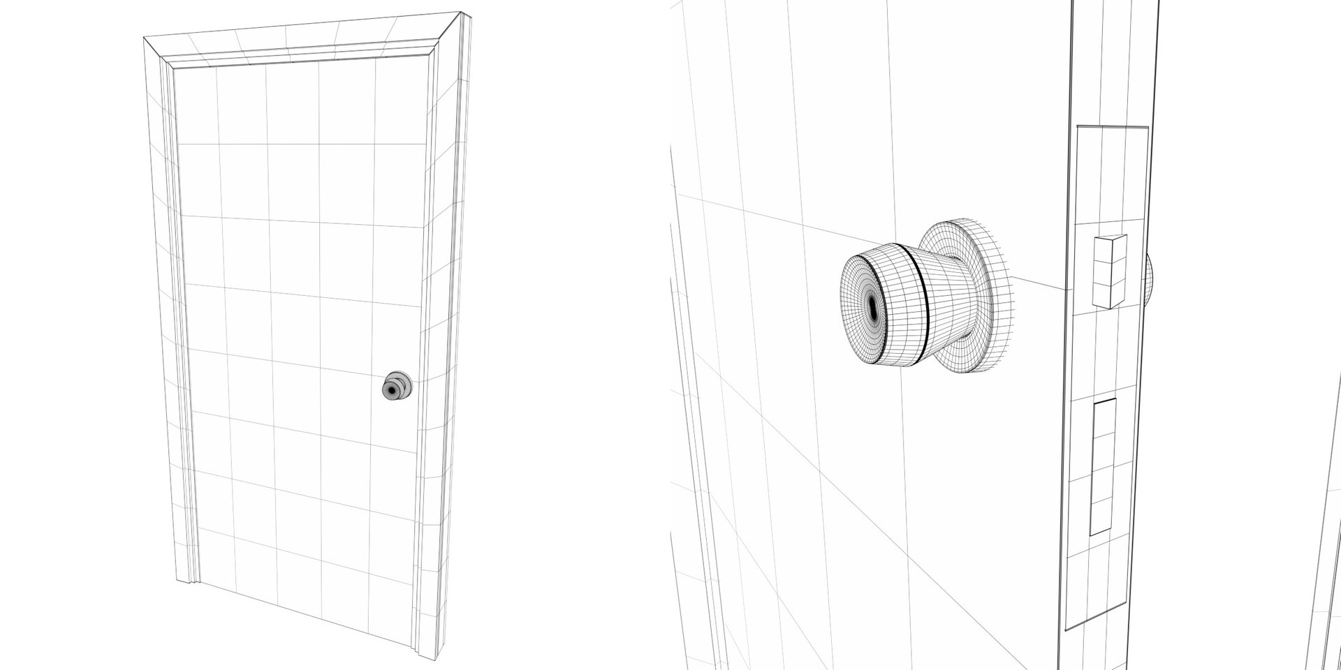 Flush Door Frame 3d Max
