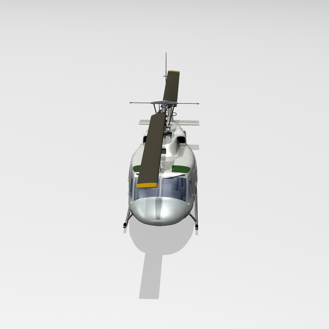 Uh-1n Huey Helicopter 3d Model