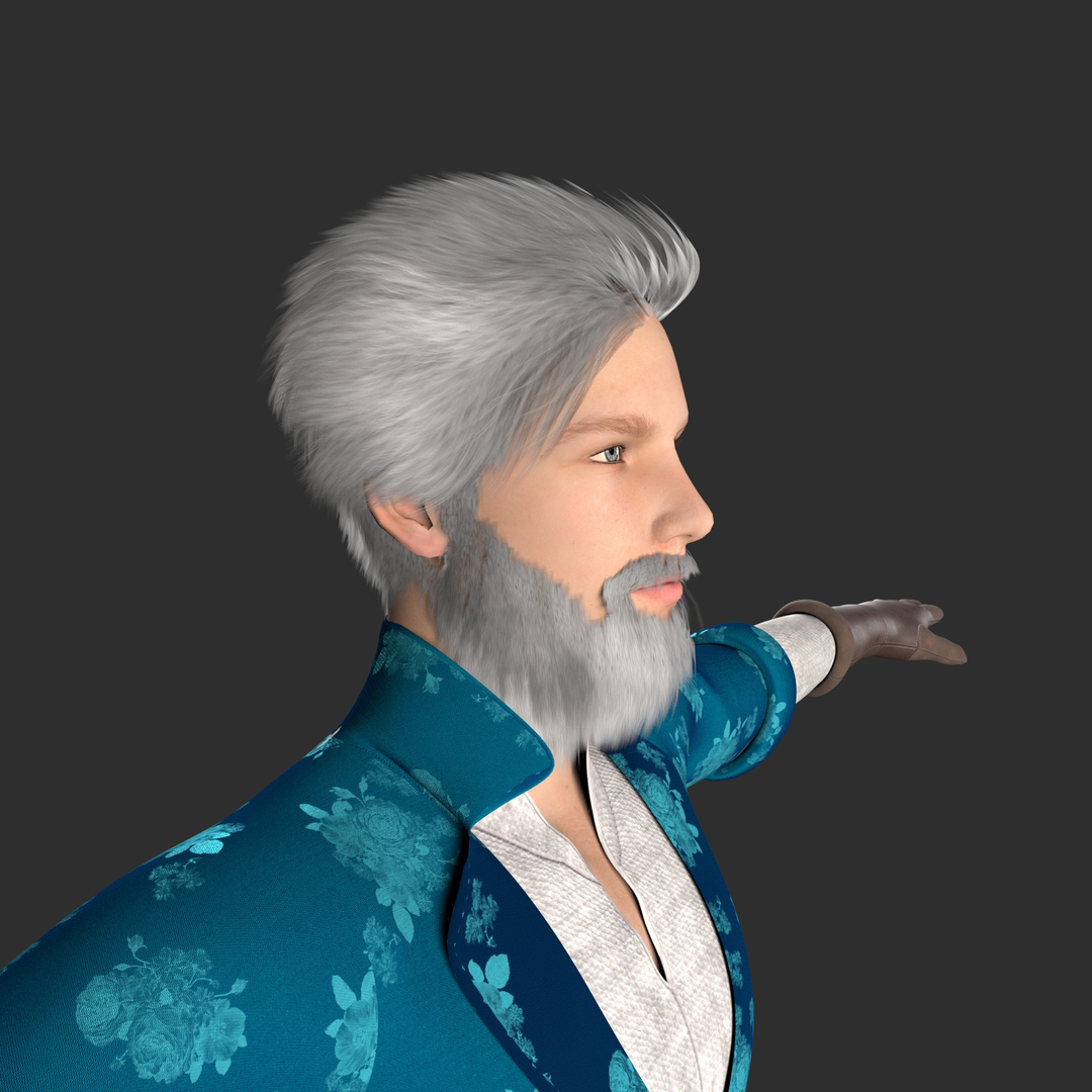Man beard 3D model - TurboSquid 1672048