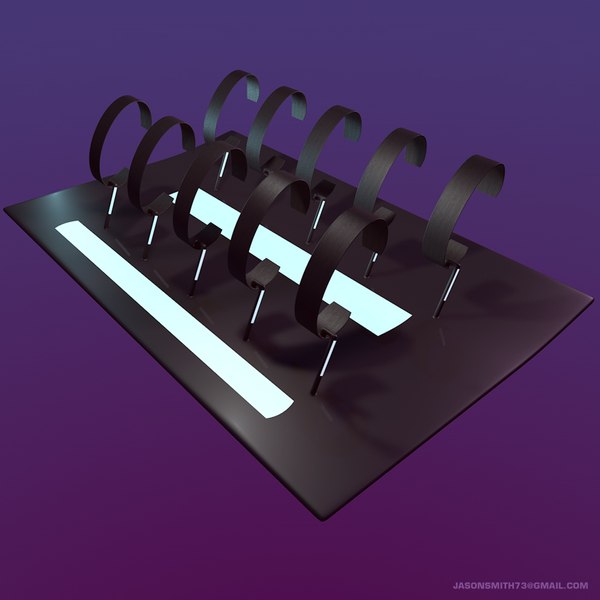 3d model futuristic watch display