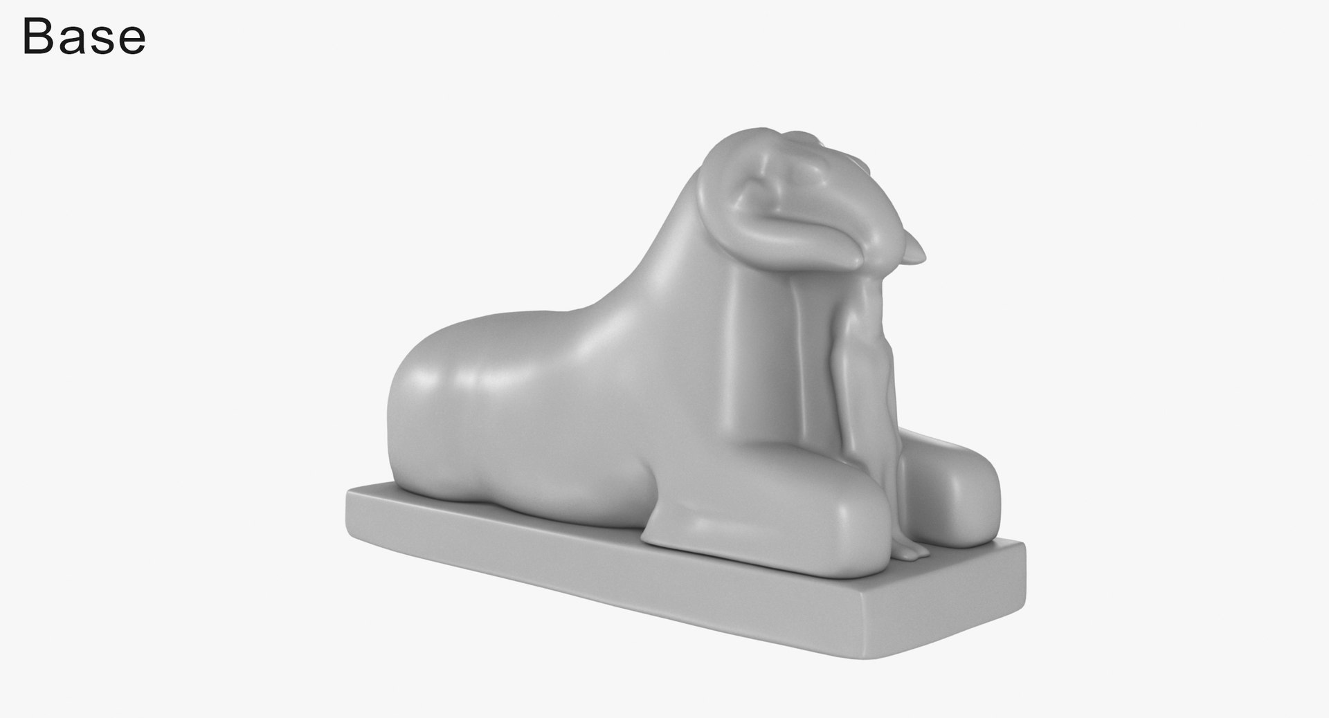 3D Ram Sphinx Statue Model - TurboSquid 2126908