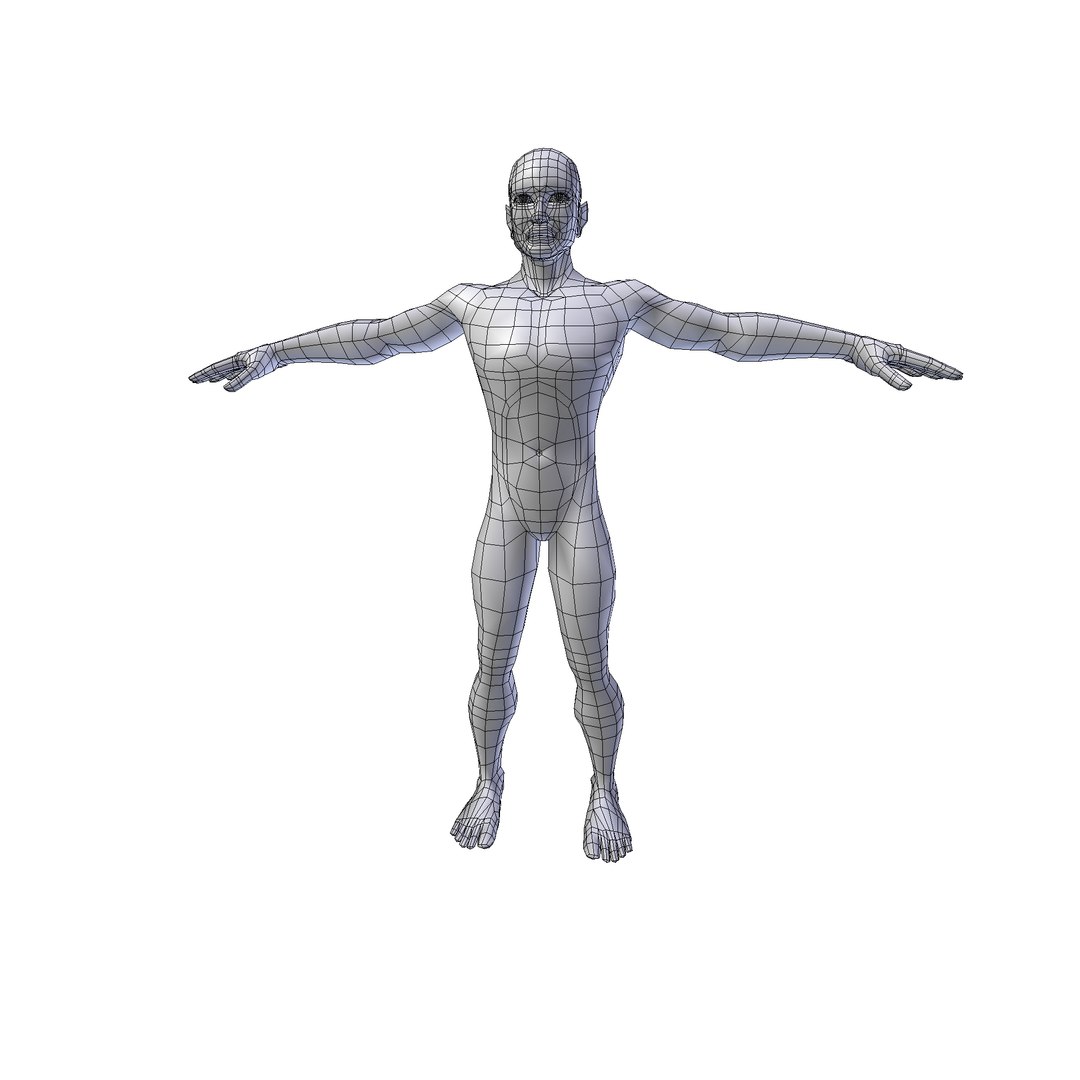 3D Man 1 87m Basemesh - TurboSquid 2298559