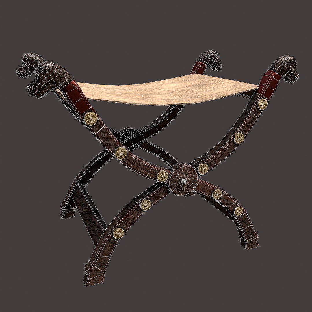 3D Viking Stool model - TurboSquid 1756081
