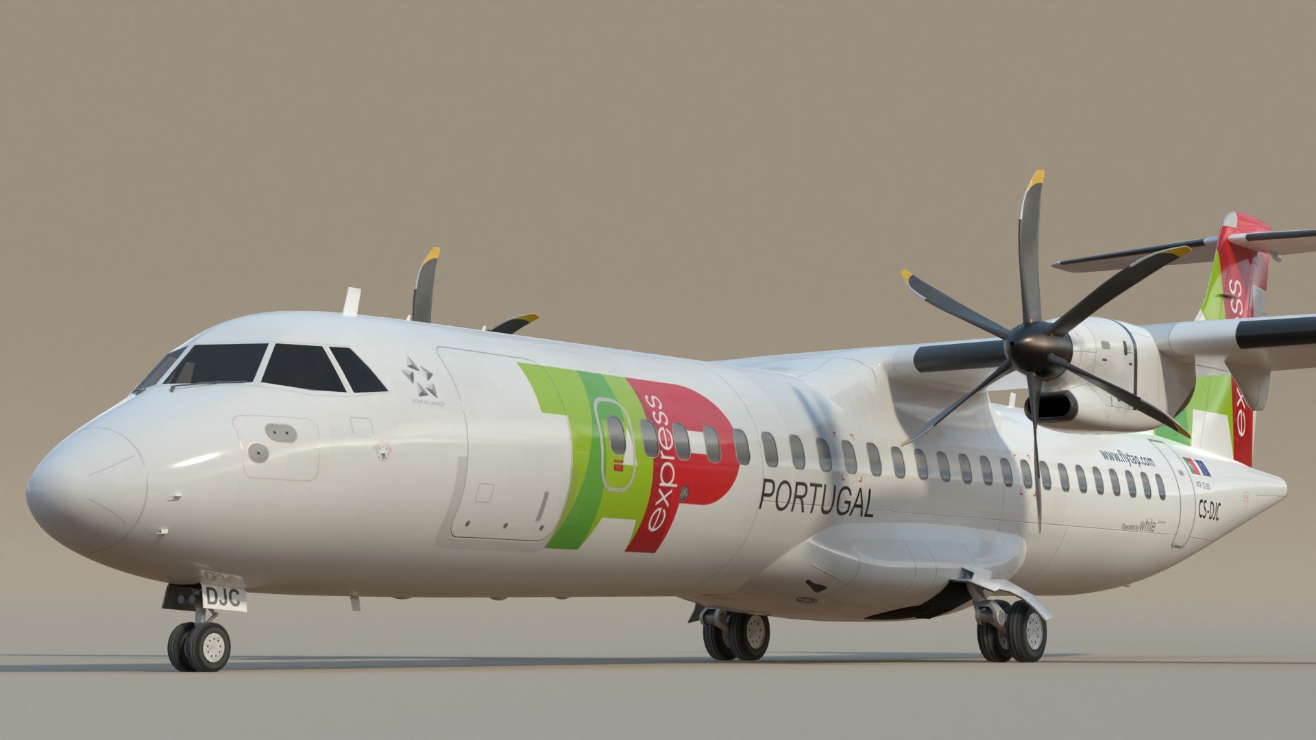 TAP Air Portugal ATR72 SC 3D Model - TurboSquid 2285282