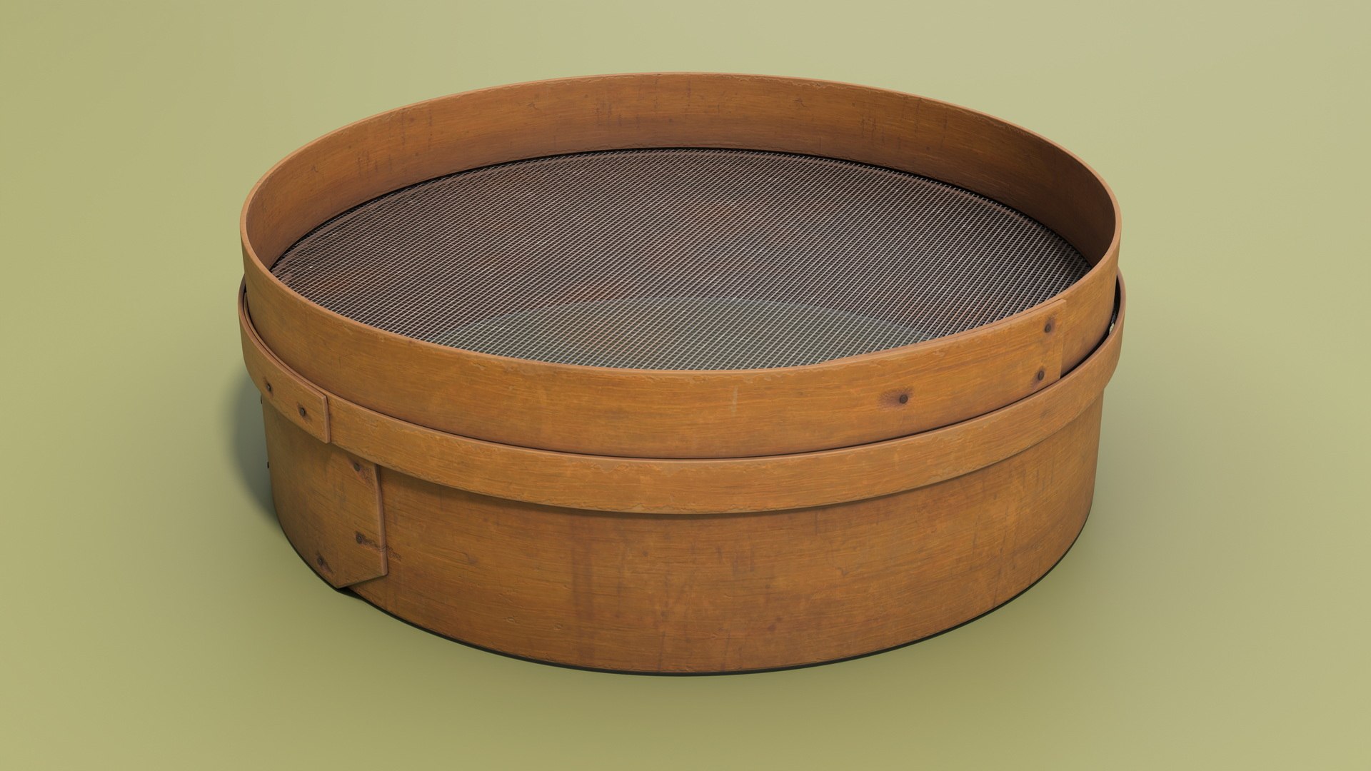 3D Wooden Mesh Sifter Old Model - TurboSquid 2332601