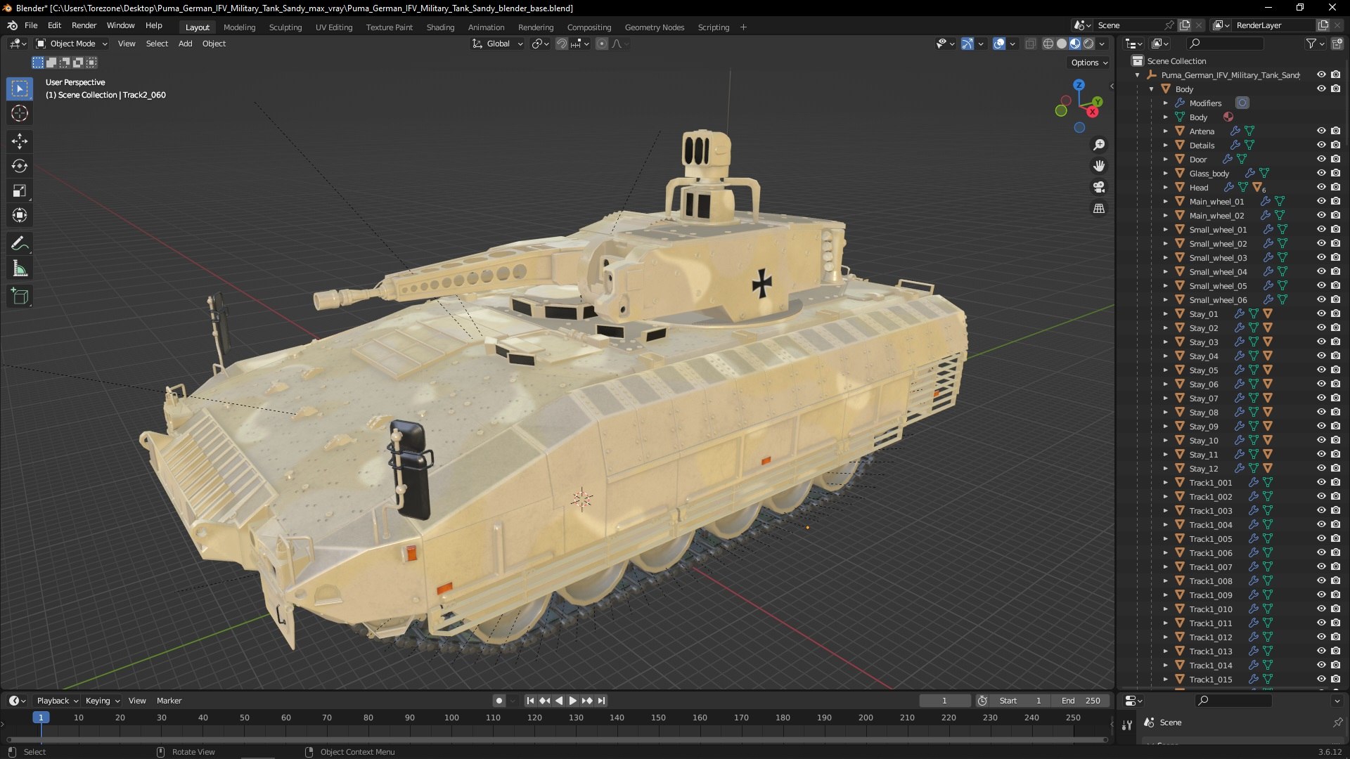 Puma German IFV Military Tank Sandy 3D - TurboSquid 2290803