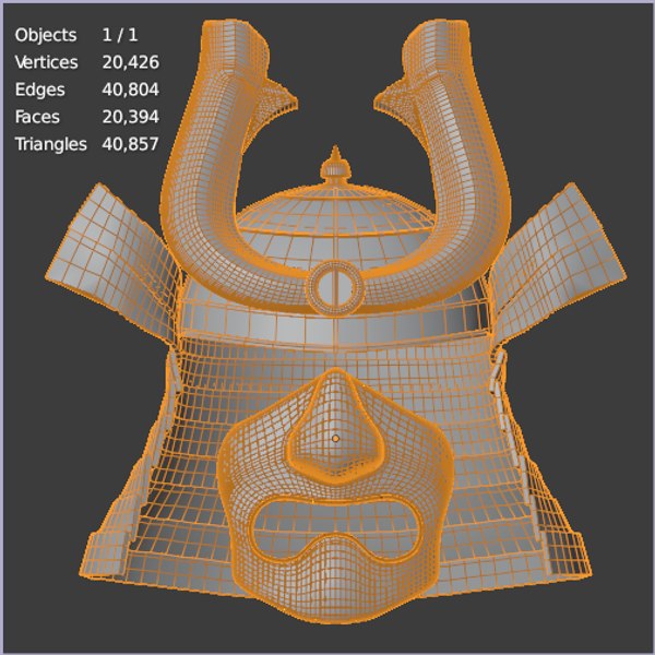Casco Samurai Blender Modelos para Descargar | TurboSquid