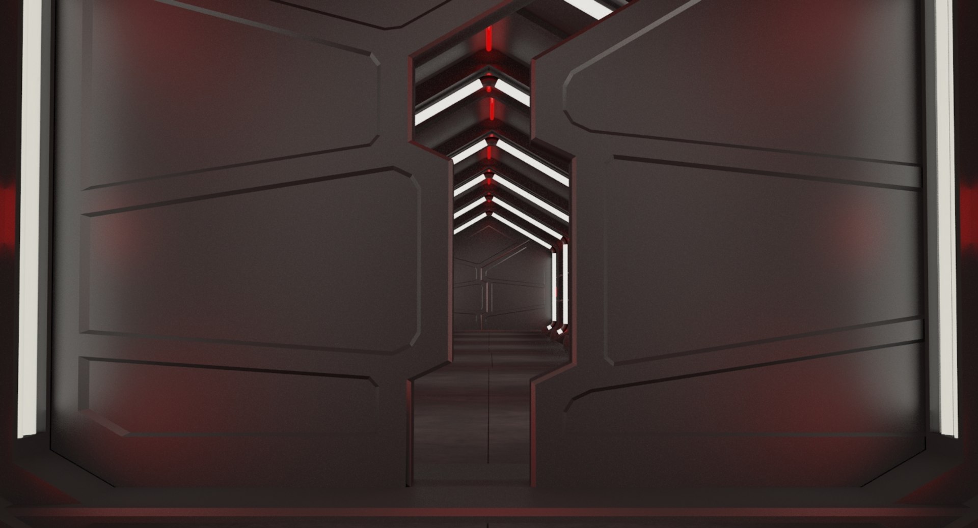 3d Model Modular Sci-fi Corridor