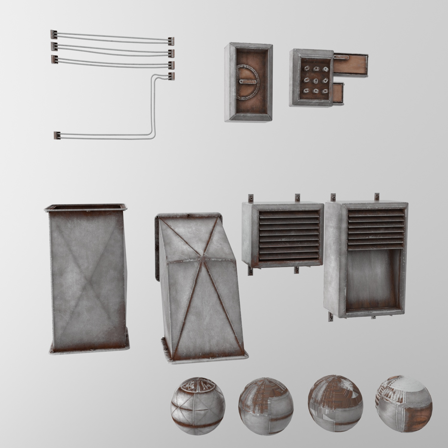 electrical stuff wall 3d model