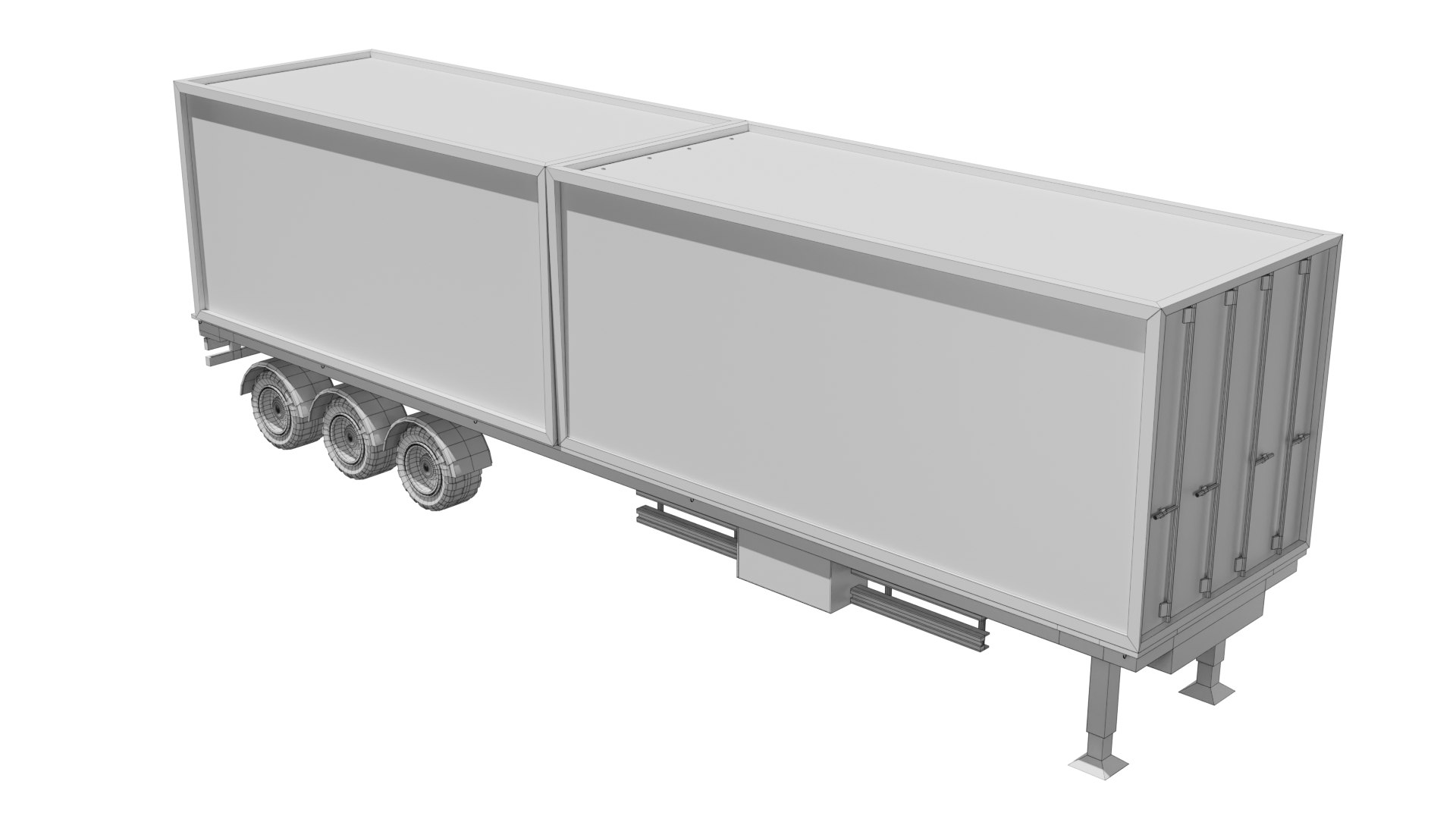 3D Container Trailer Model - TurboSquid 2230086