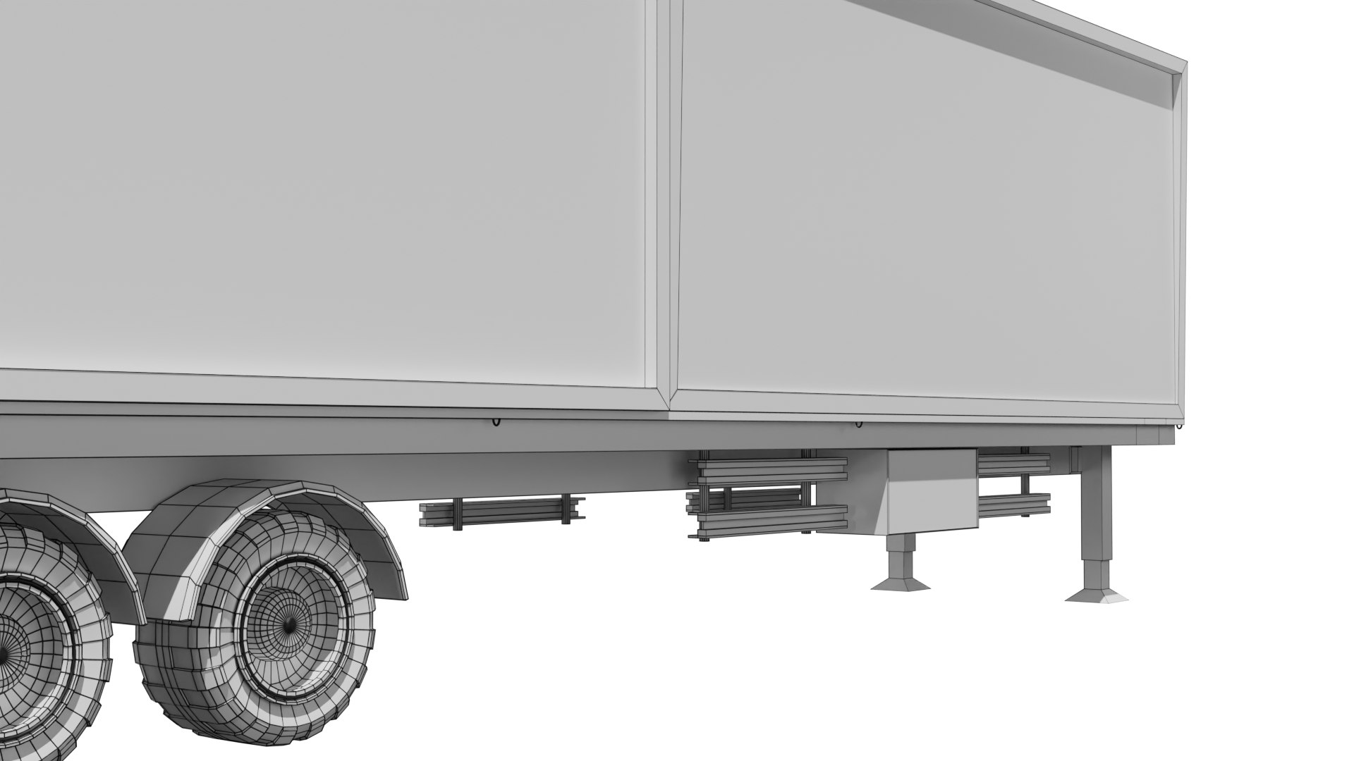 3D Container Trailer Model - TurboSquid 2230086