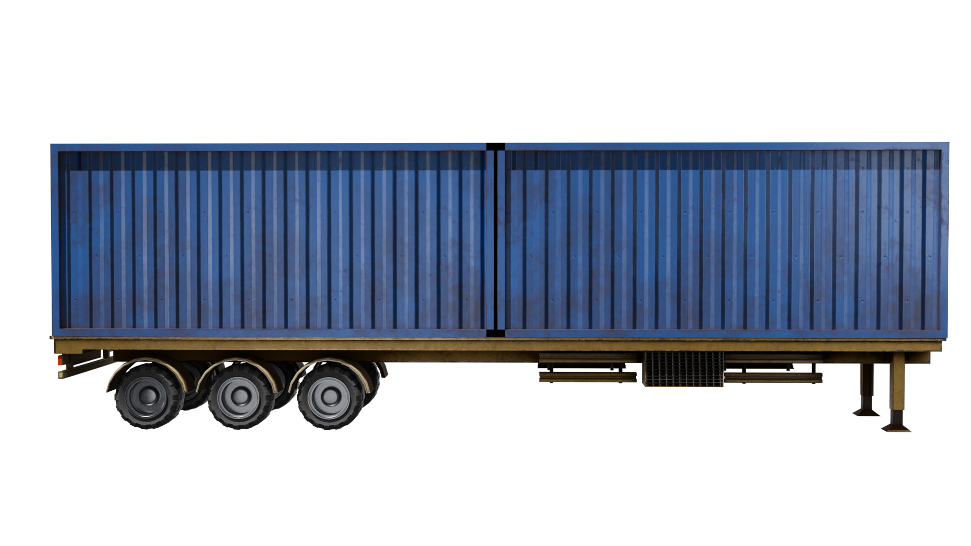 3D Container Trailer Model - TurboSquid 2230086