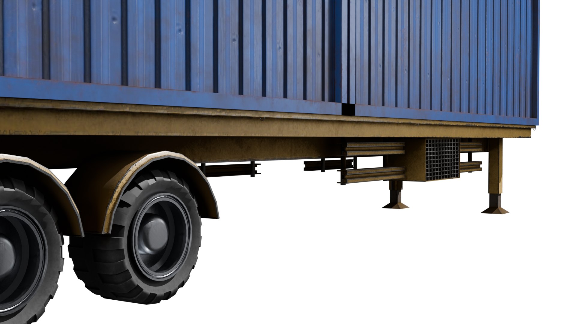 3D Container Trailer Model - TurboSquid 2230086