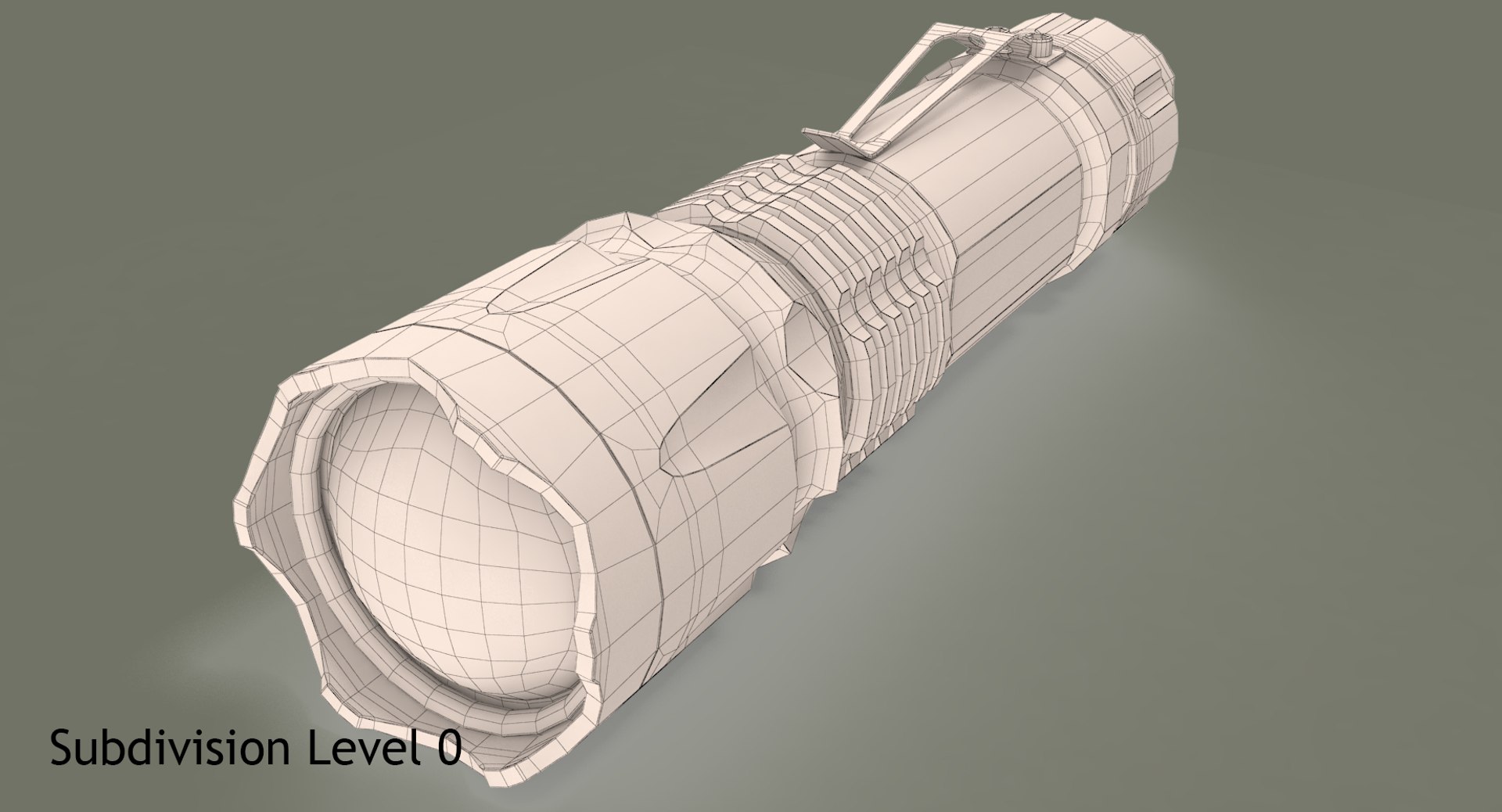 Tactical Flashlight Light 3d Model