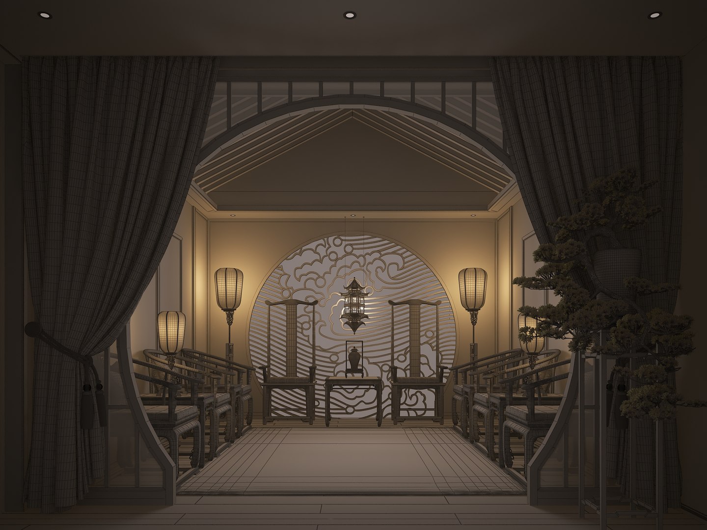 3D Chinese Style Private Room - TurboSquid 2109997