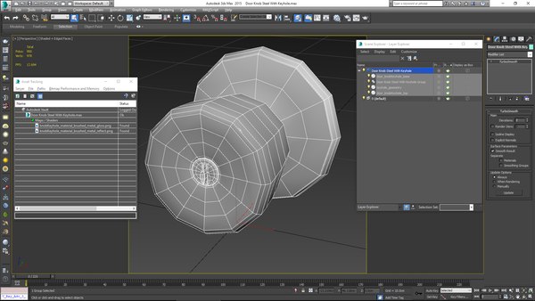 3D Door Knob Steel Set Collection V01 model - TurboSquid 1745816