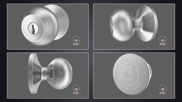 Door Knob Steel Set Collection V01 3D model - TurboSquid 1745820