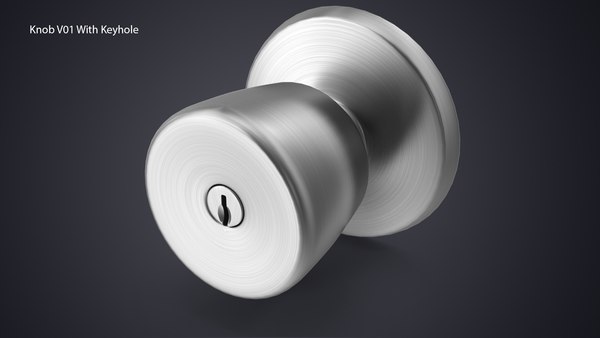 3D Door Knob Steel Set Collection V01 model - TurboSquid 1745816