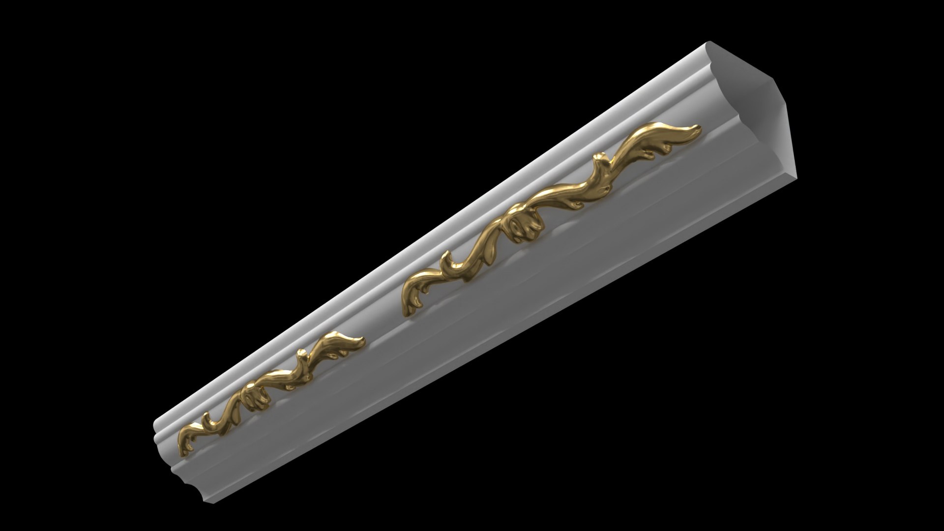 3D Patterned Cornice Gypsum Plaster DK67 - TurboSquid 1996310