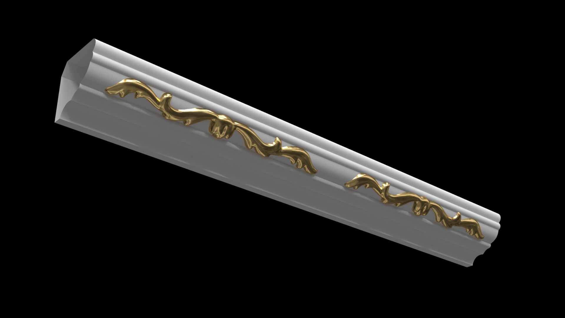 3D Patterned Cornice Gypsum Plaster DK67 - TurboSquid 1996310