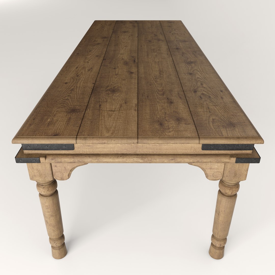 3d dining table rectangular model