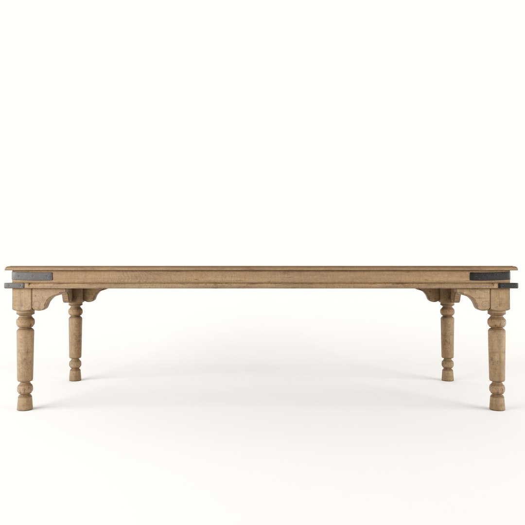 3d dining table rectangular model