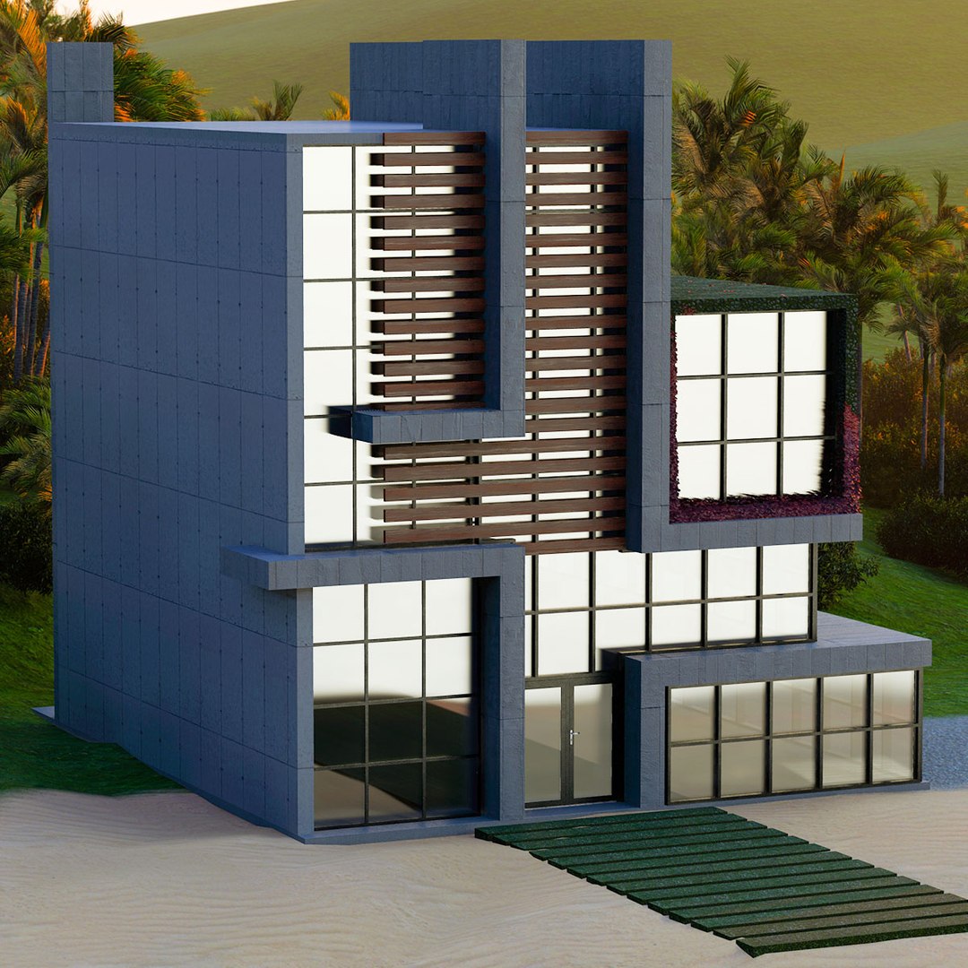 Modern Building 16 model - TurboSquid 1746304