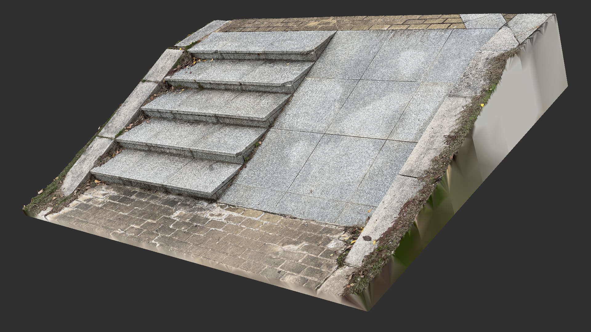 Steps With Leaves In The Park 3d Scan 3D Model - TurboSquid 1996799