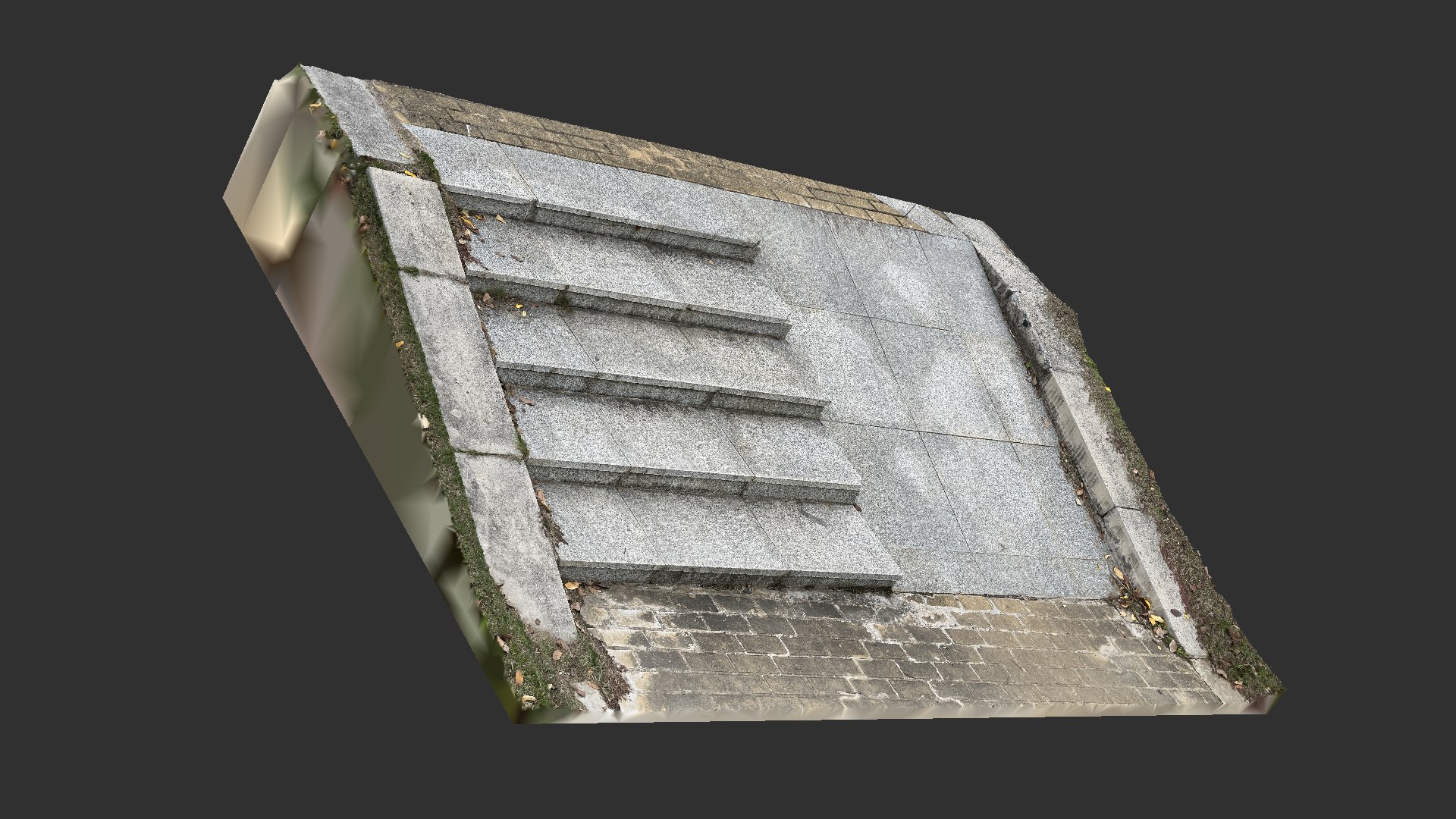 Steps With Leaves In The Park 3d Scan 3D Model - TurboSquid 1996799