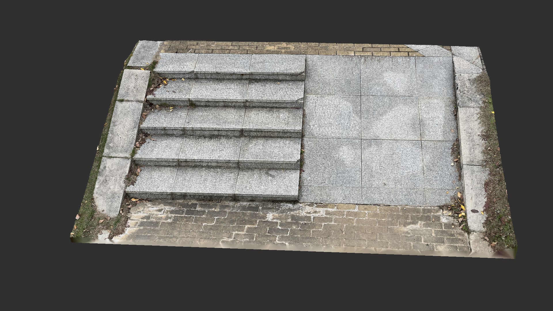Steps With Leaves In The Park 3d Scan 3D Model - TurboSquid 1996799