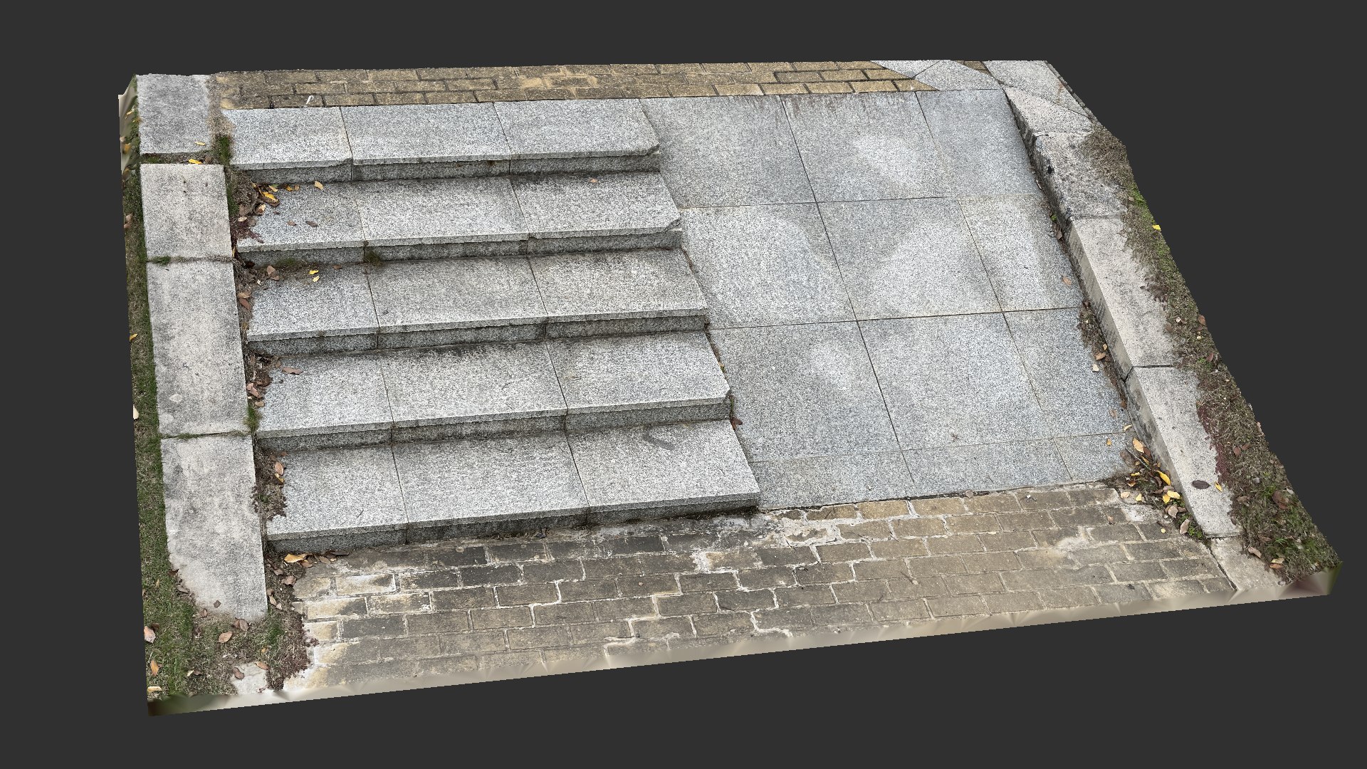 Steps With Leaves In The Park 3d Scan 3D Model - TurboSquid 1996799