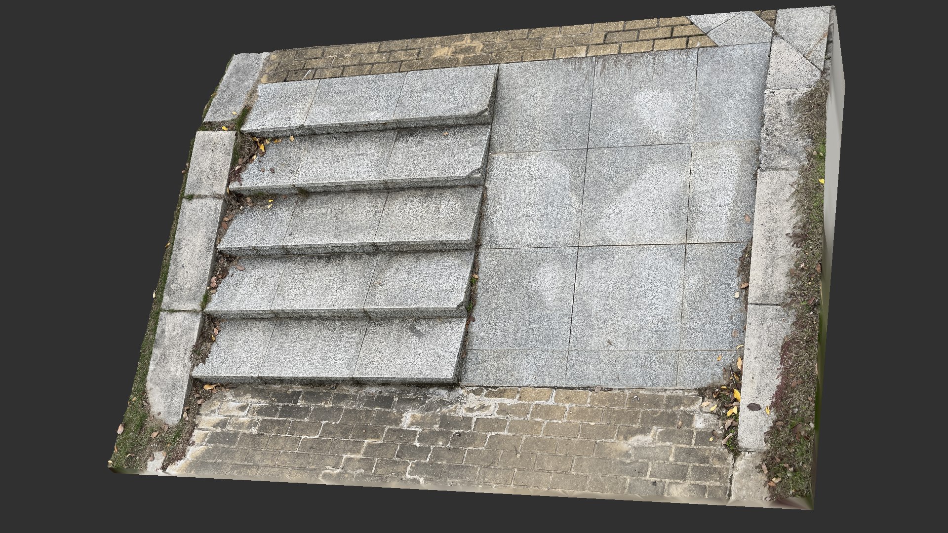 Steps With Leaves In The Park 3d Scan 3D Model - TurboSquid 1996799