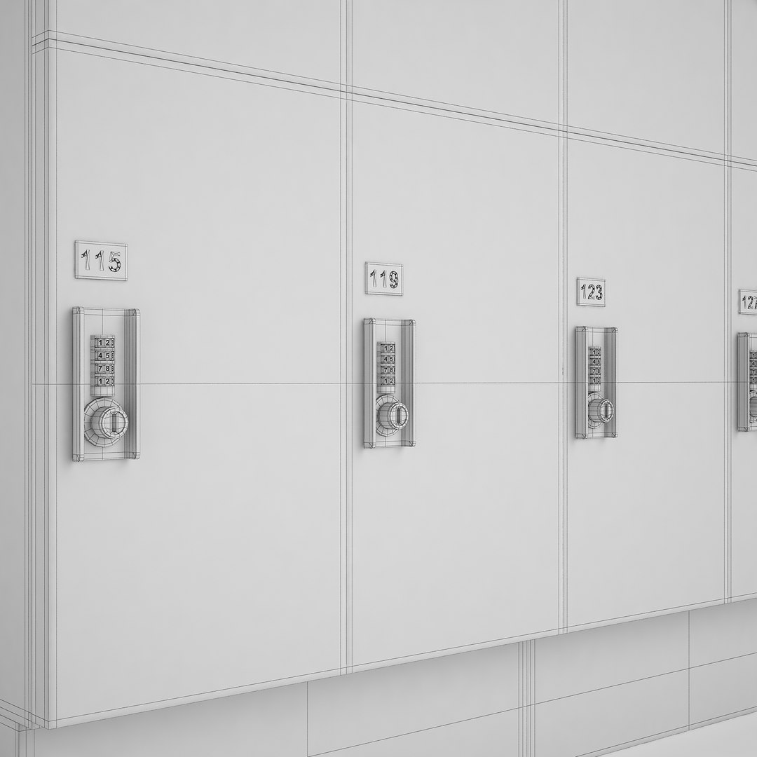 Commercial Lockers Lock 3D Model - TurboSquid 1436793