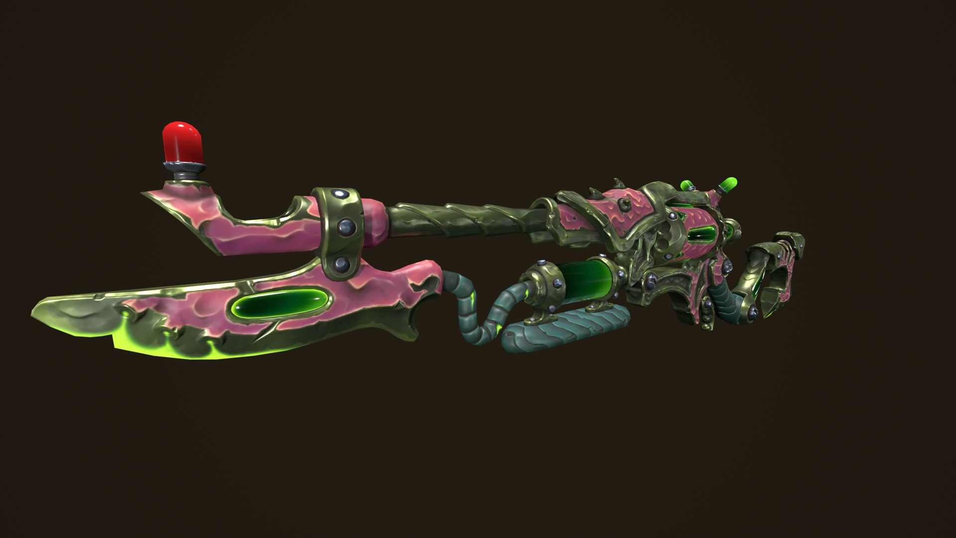 Modular Stylized Toxic Rifle Shotgun Revolver Axe Knife 3D Model ...