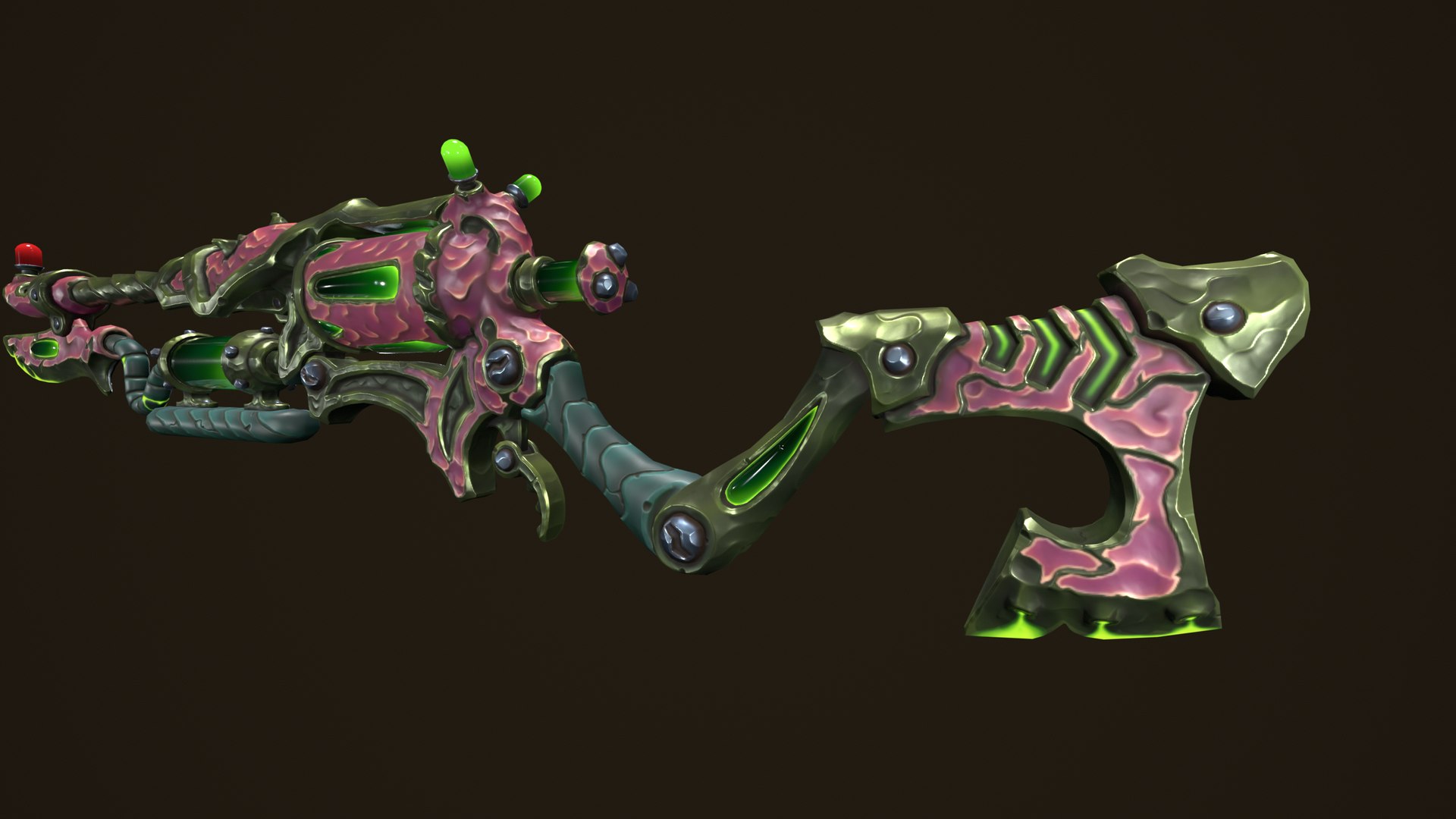 Modular Stylized Toxic Rifle Shotgun Revolver Axe Knife 3D Model ...