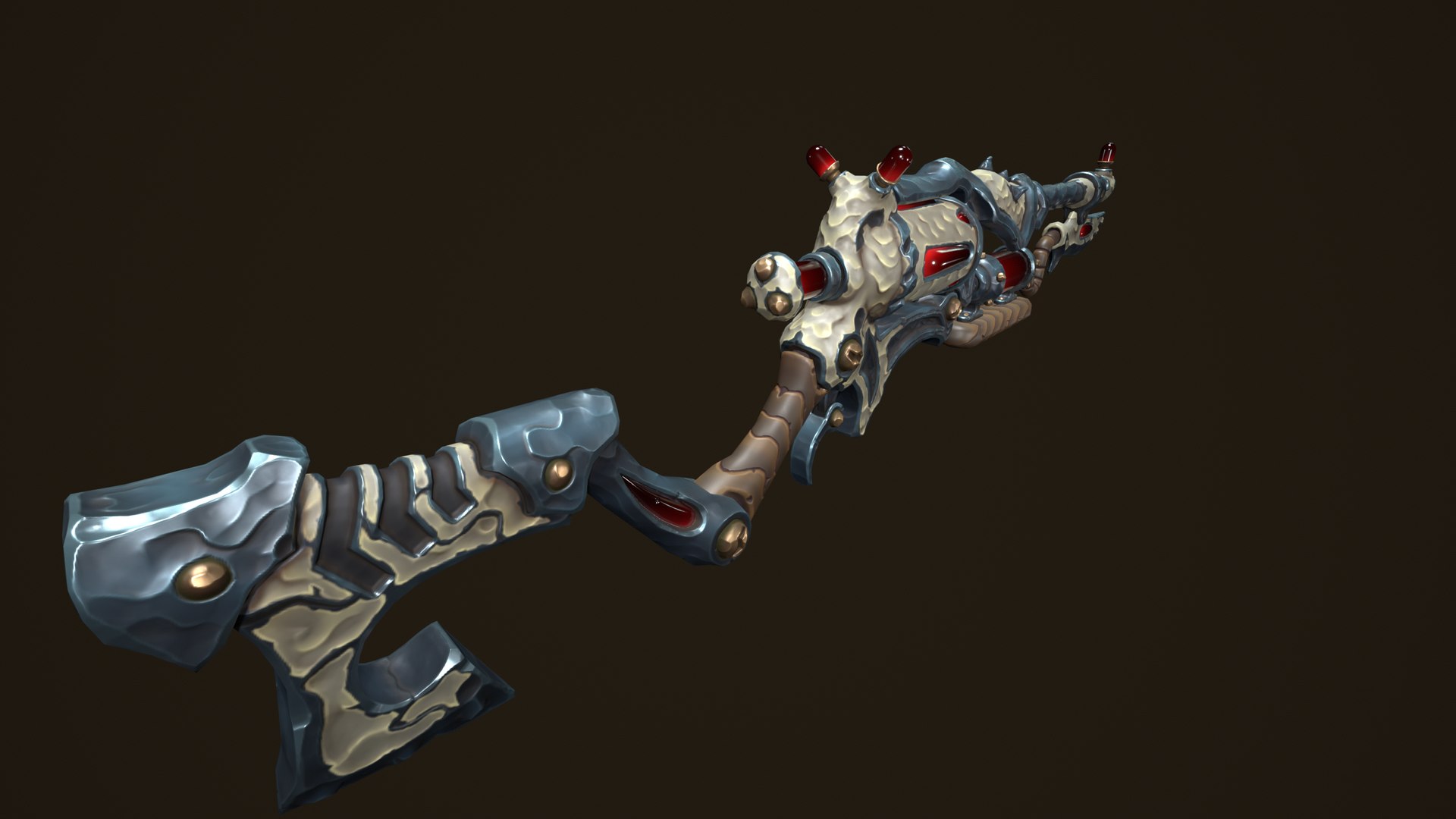 Modular Stylized Toxic Rifle Shotgun Revolver Axe Knife 3D Model ...