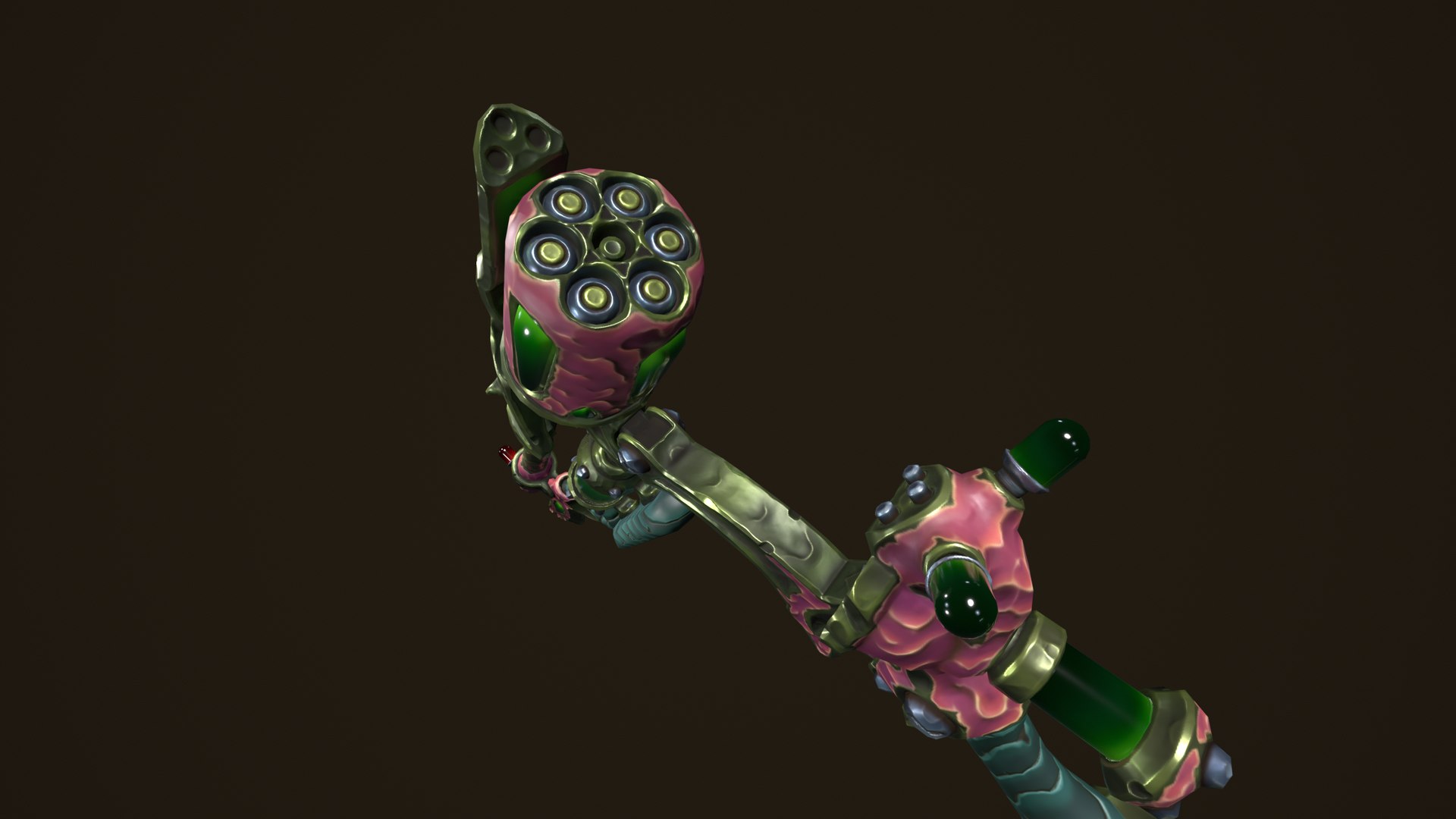 Modular Stylized Toxic Rifle Shotgun Revolver Axe Knife 3D Model ...