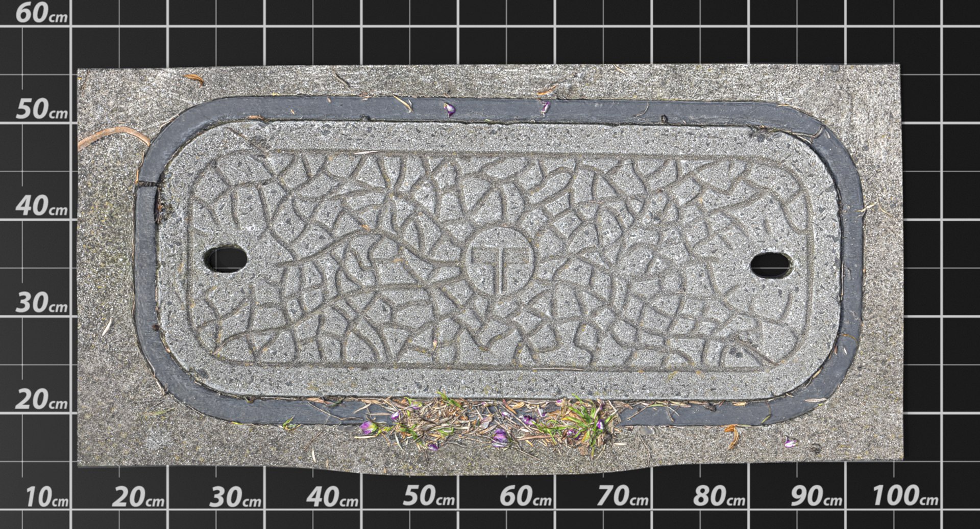 3D Concrete Utility Cover 4k - TurboSquid 1418434