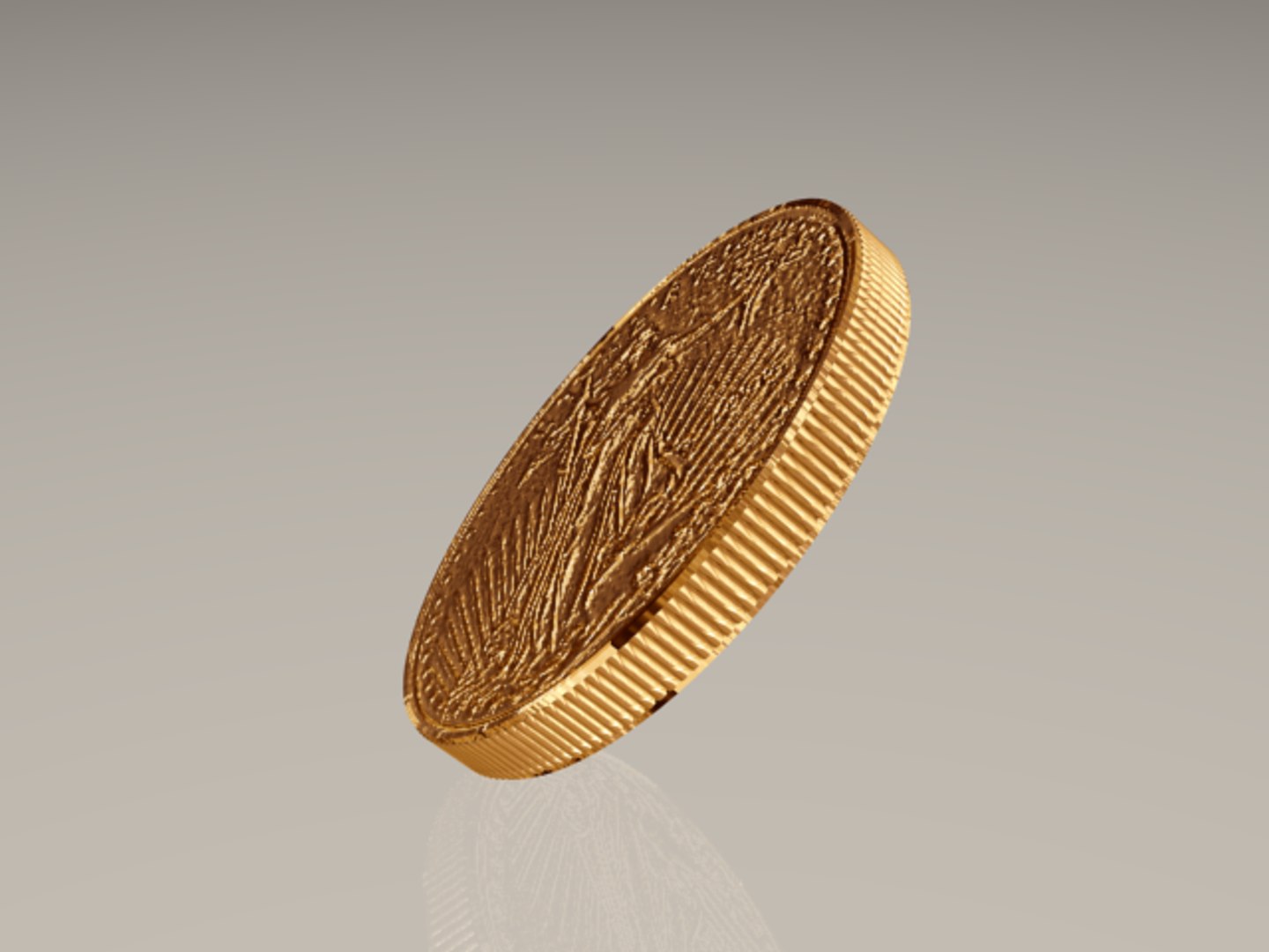3d model gold coin