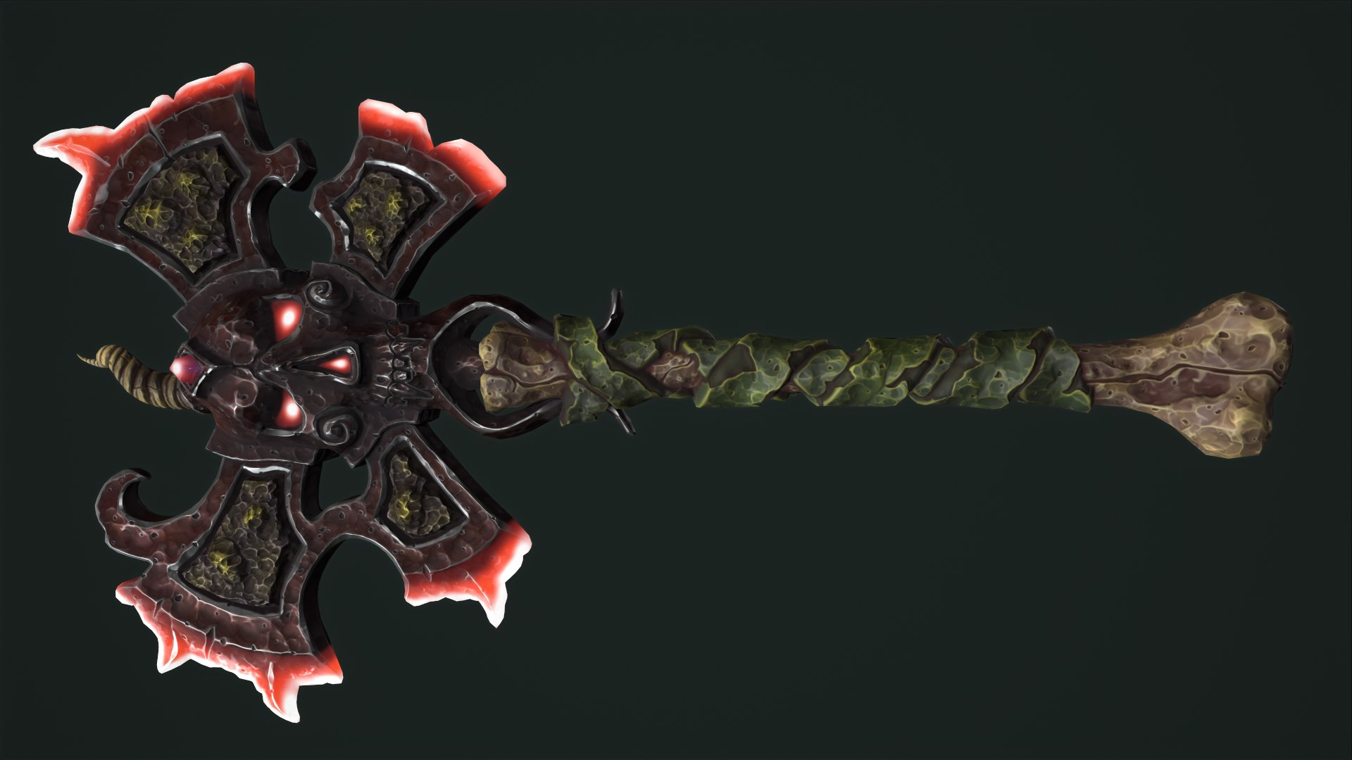 Undead poleaxe 3D - TurboSquid 1960076